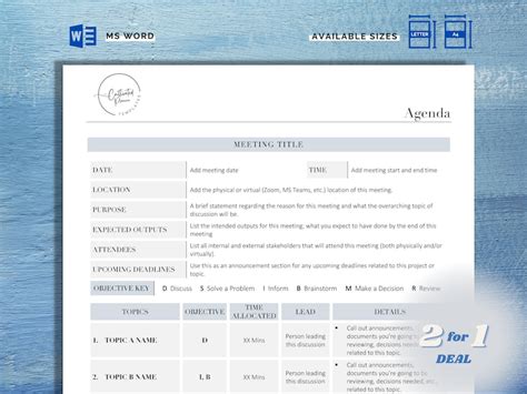 Meeting Agenda Template Meeting Minutes Printable Meeting Notes