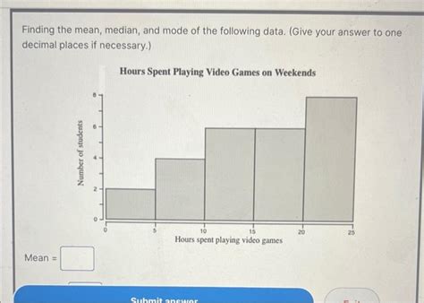 Solved Finding The Mean Median And Mode Of The Following Chegg