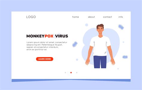 Monkeypox Virus Symptoms Landing Page Website Template Of Monkeypox