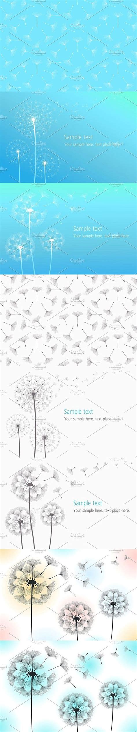 Dandelion Pattern Dandelion Pattern Graphic Design