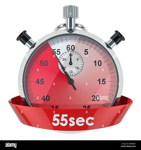 Stopwatch With Seconds Timer D Rendering Isolated On White Background Stock Photo Alamy