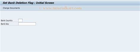 fi06 sap tcode set flag to delete bank