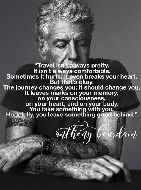 Anthony Bourdain Travel Quote Poster Anthony Bourdain Famous Quotes