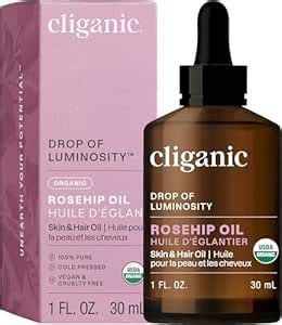 Cliganic Organic Rosehip Seed Oil For Face 100 Pure Natural Cold