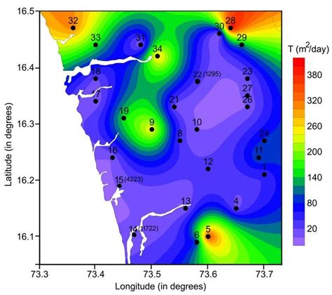 Spatial Variability Map Of Transmissivity T Download Scientific