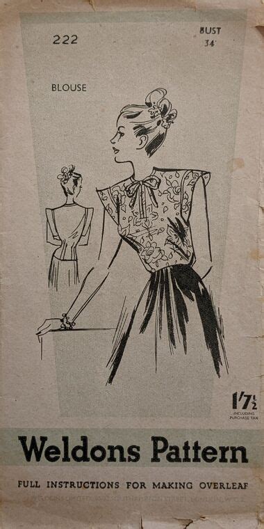 Weldons 222 Vintage Sewing Patterns Fandom