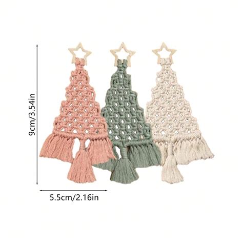 Kit De Macramé 3 En 1 Para Principiantes Adultos 3 árboles De Navidad
