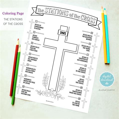Catholic Cross Coloring Pages