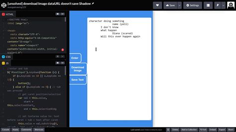 How To Use Dataurl To Save Div Image With Drop Shadow Outline Codepen Link In Cmt R