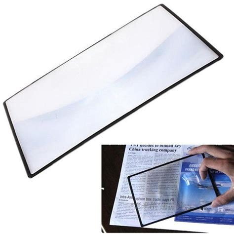Magnifier 180x120mm Convinient A5 Flat Pvc Sheet X3 Book Page