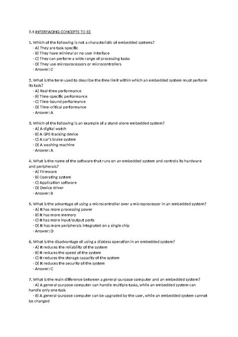 Mod 2 Iot 2 Interfacing Concepts To Es Which Of The Following Is Not
