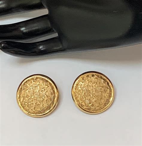 Vintage Orena Paris Marked Gold Tone Clip On Statement Earrings Fancy