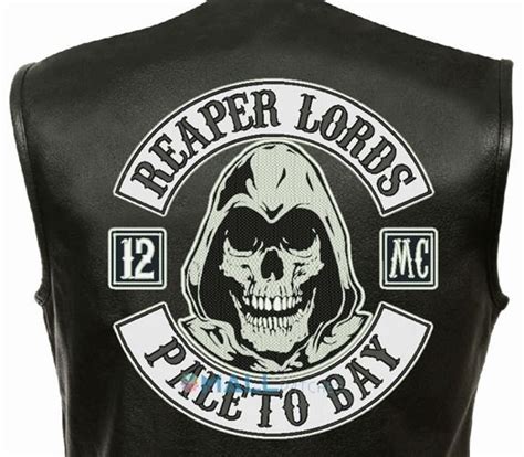 Mc Motorcycle Club Center Patch Set Top Rocker And Bottom Rocker