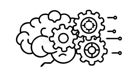 Brain With Gears Intelligence Logic And Mental Processing Vector Design Generative Ai Stock