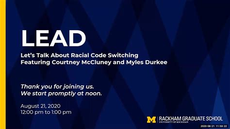 Lead Lets Talk About Racial Code Switching Youtube