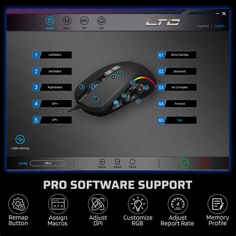 Ltc Mkm051 Rgb Mmo Gaming Mouse With 5 Side Buttons Blackn Ltc Shop