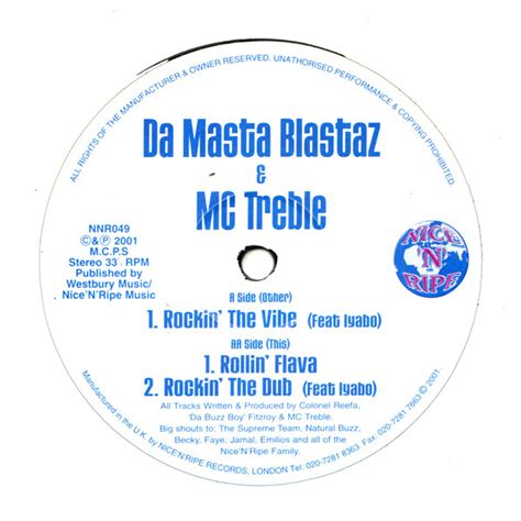 Da Masta Blastaz And Mc Treble Rockin The Vibe Discogs