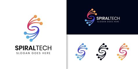 Abstract Initial Letter S Technology Logo For Spiral Tech System Vector