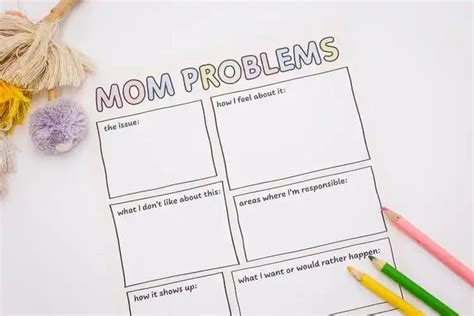 Mom Problem Solving Worksheet Mom Problems Problem Solving Worksheet Problem Solving