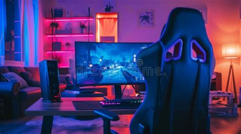 Video Gaming Advanced Home Rig Station With Controller Monitor Chair