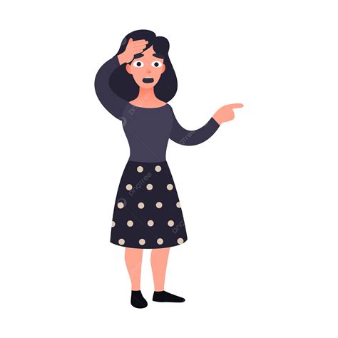 Mujer Asustada Dibujo