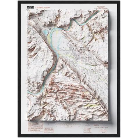 Moab Utah Map 1985 3d Map Of Moab Utah Geoartmaps