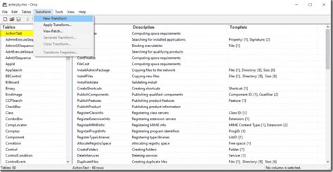 Edit An MSI File With The Orca MSI Editor Sysops