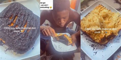 Nigerian Mans Girlfriend Shows Off Cooking Skills With Noodle Dish