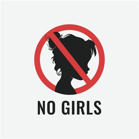 No Girls Sign 49284257 Vector Art At Vecteezy