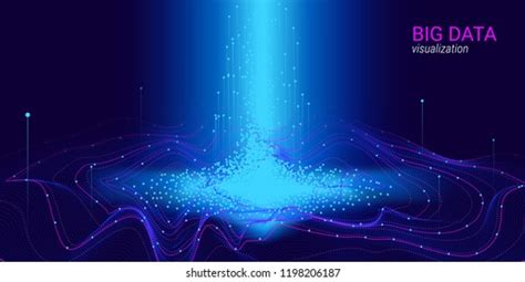Big Data Vector Visualization 3d Futuristic Vector De Stock Libre De