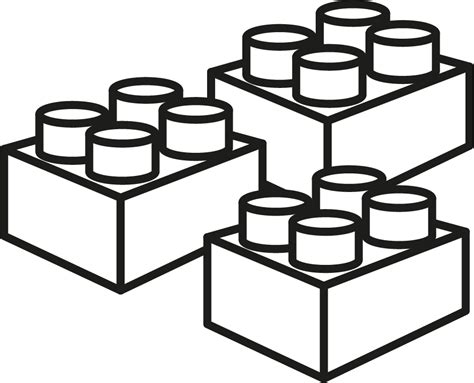 Lego Bricks Clipart Black And White School