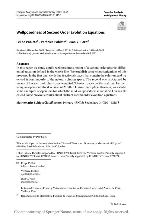 Wellposedness Of Second Order Evolution Equations Request Pdf