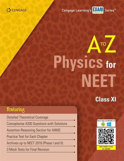 A To Z Physics For Neet Class Xi Cengage Learning India 9788131534229