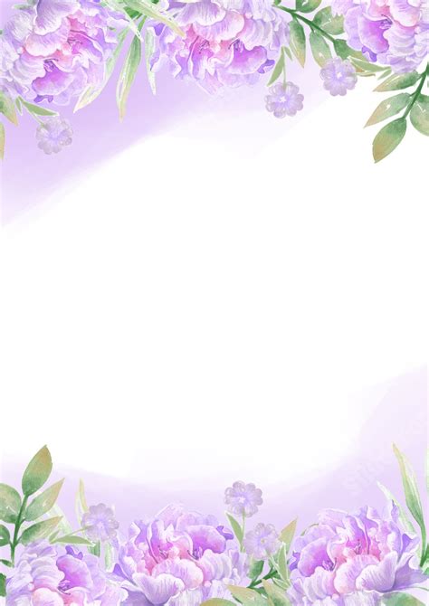 Purple Flower Page Borders