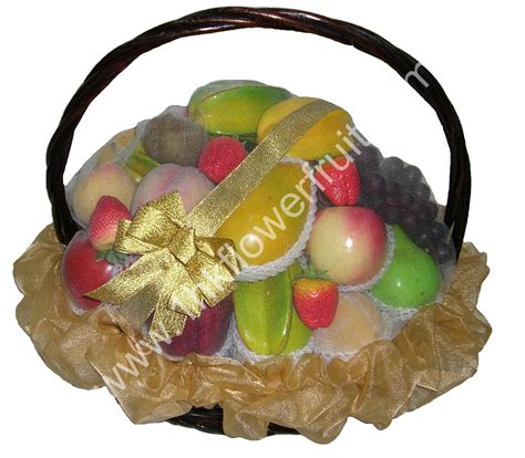 果籃 中果籃 淨鮮果 花·果店 1hkflowerfruit 中果籃 新鮮時果 豪華包裝 氣派高雅