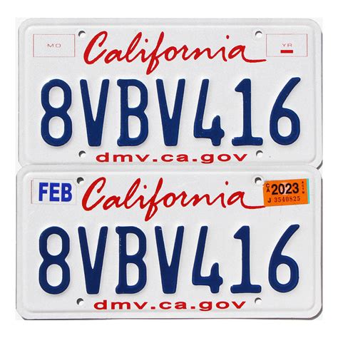 2023 California License Plates Pair 8vbv416 Superstore