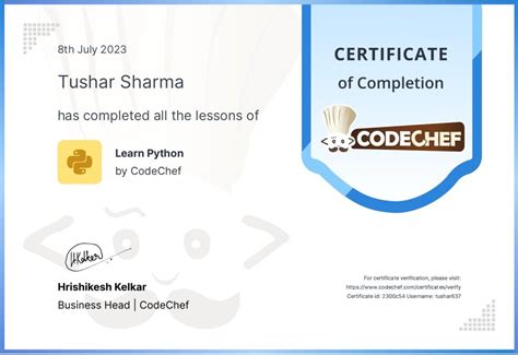 Codechef Python Linkedin Tushar Sharma