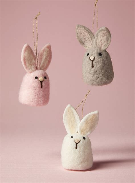 Small Rabbits Ornaments Set Of 3 Easter Collection Simons Maison Simons