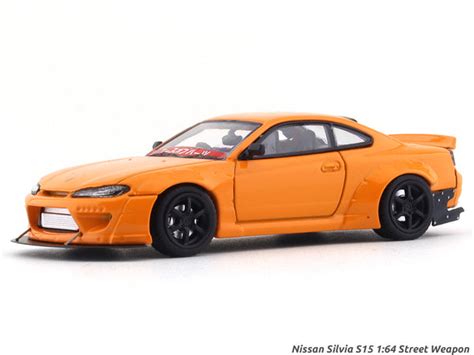 Nissan Silvia S15 Orange 1 64 Street Weapon Diecast Scale Model Car
