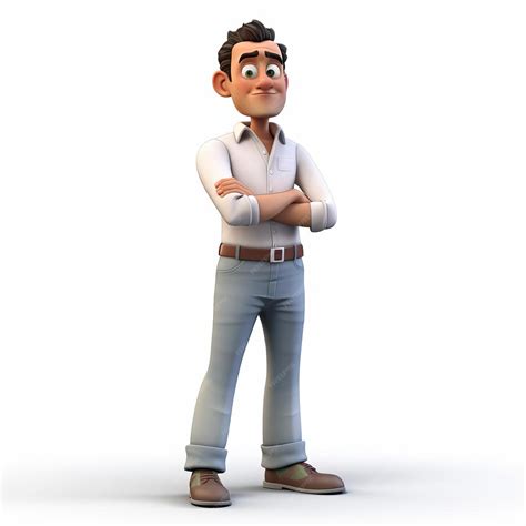 3d Render Cartoon Of Adult Figure On White Background Premium Ai Generated Image