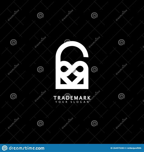 Keylock Logo Design Vector Illustration Classic Security Symbol Emblem
