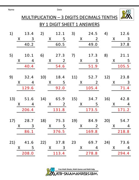 Free Printable Math Worksheets And Answer Key 819427 Free Worksheets