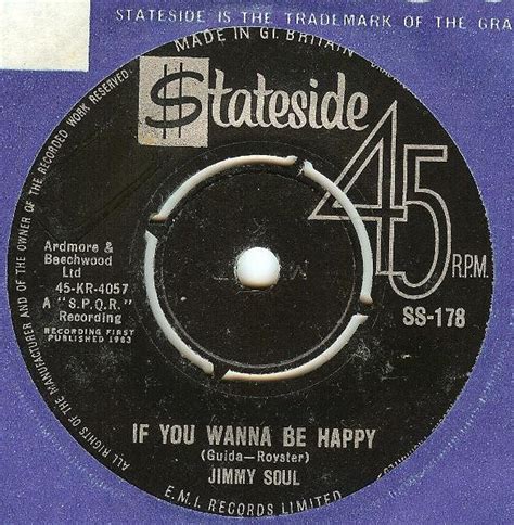 Jimmy Soul If You Wanna Be Happy Vinyl 7 45 Rpm Single 1963