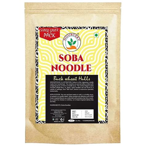 Nourcery Soba Noodles 900gm Buck Wheat Hulls Grocery