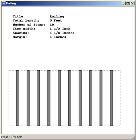 renaissance software mastercarpenter spacing output screen shot