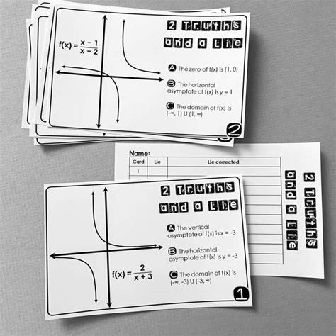 2 Truths And A Lie Key Features Of Rational Function Graphs Error Analysis