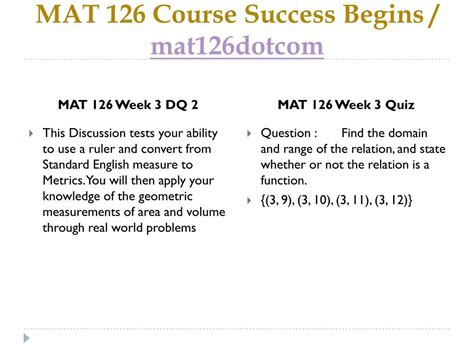 Ppt Mat 126 Course Success Begins Mat126dotcom Powerpoint
