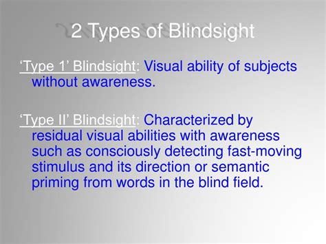 Ppt What Is Blindsight Powerpoint Presentation Free Download Id