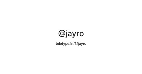 Jayro — Teletype