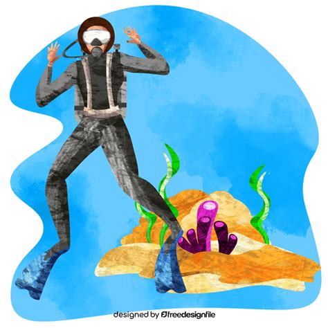 Scuba Diving Vector Free Download